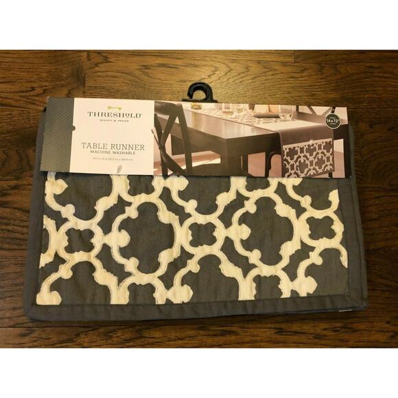 Threshold | Dining | Threshold 72x4 Table Runner Gray Design New Pretty ...